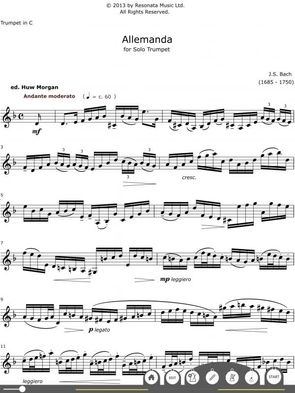 Allemanda - BACH, Johann Sebastian - BlackBinder